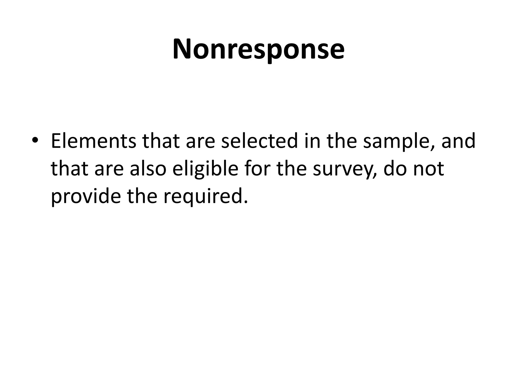 Nonresponse problems | PPTX