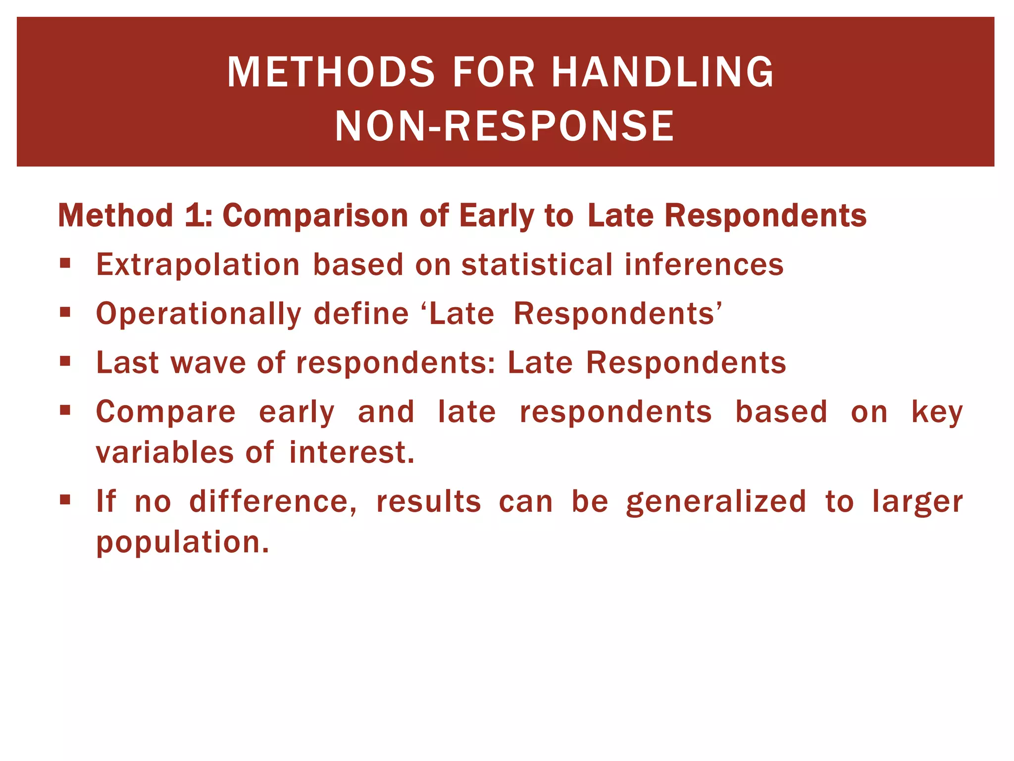 Nonresponse problems | PPTX