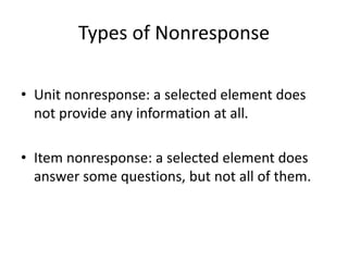 Nonresponse problems | PPTX