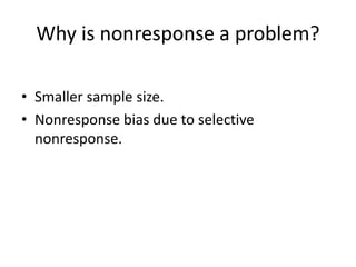 Nonresponse problems | PPTX