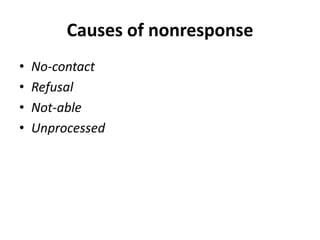 Nonresponse problems | PPTX