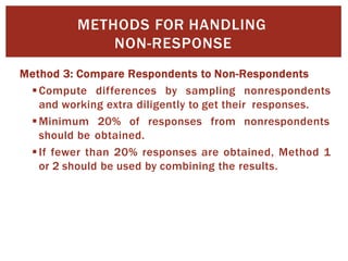 Nonresponse problems | PPTX