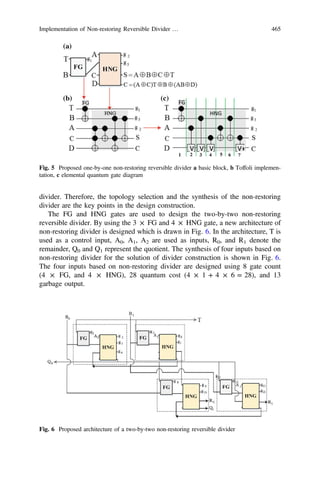 Implementation of Non-restoring Reversible Divider Using a Quantum-Dot Cellular Automata | PDF