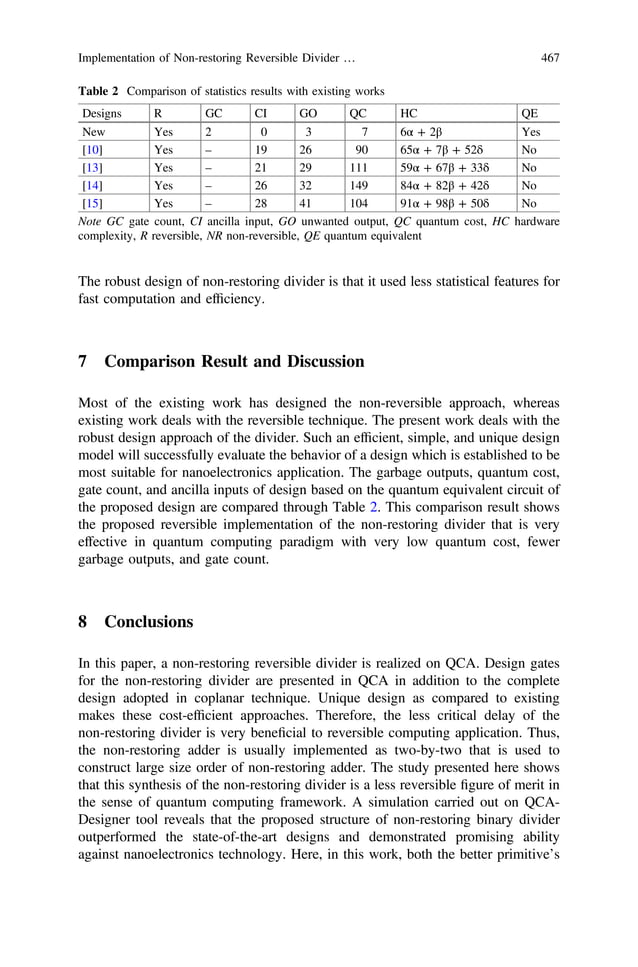 Implementation Of Non Restoring Reversible Divider Using A Quantum Dot Cellular Automata Pdf