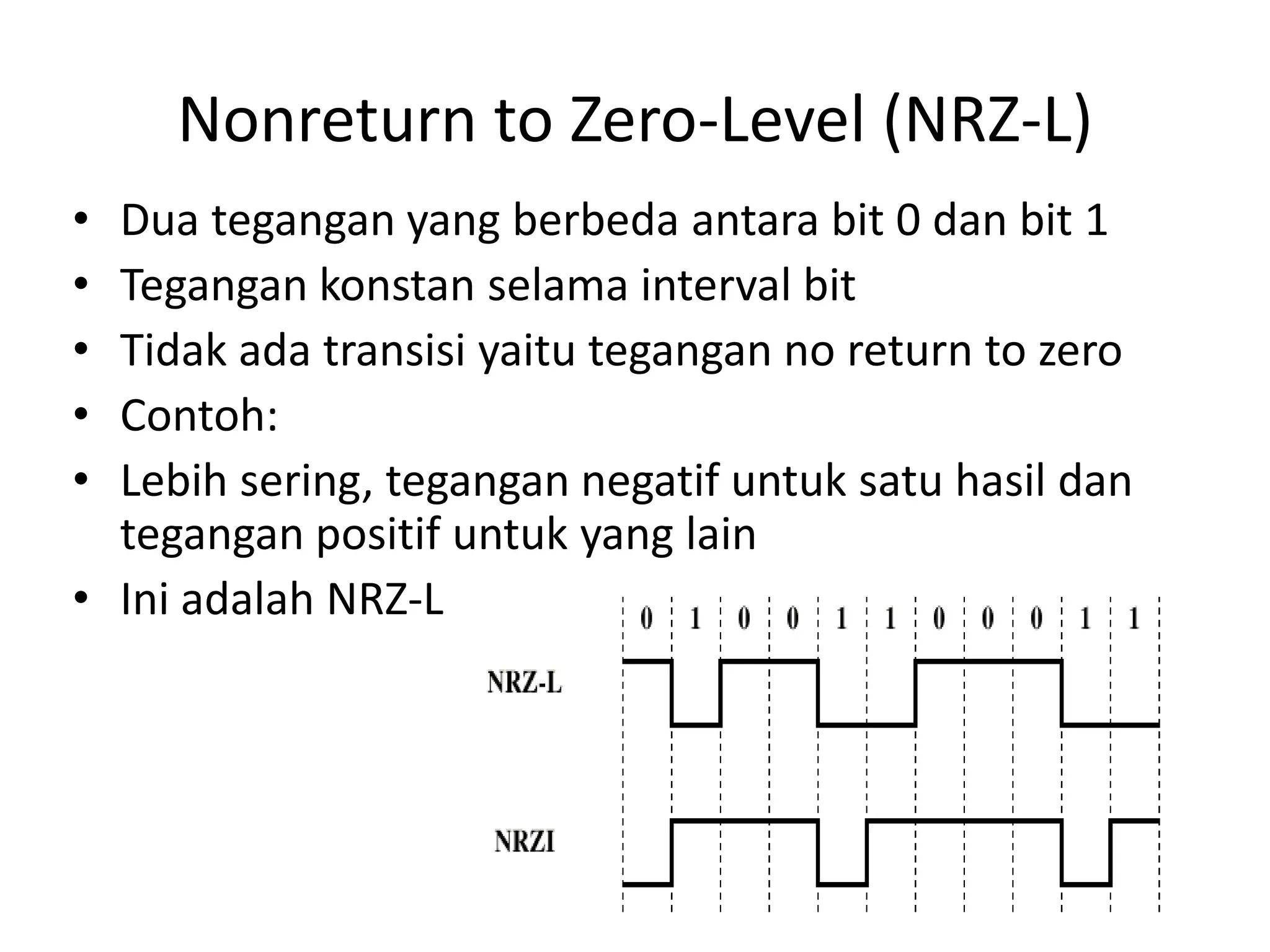 Nonreturn to zero level (nrz-l) | PPTX
