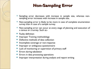 Non sampling error | PPT