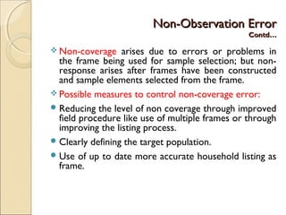 Non sampling error | PPT