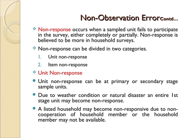 Non sampling error | PPT