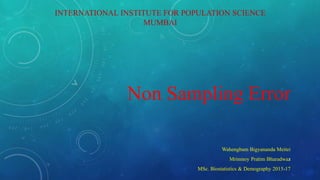 Non sampling error | PPTX