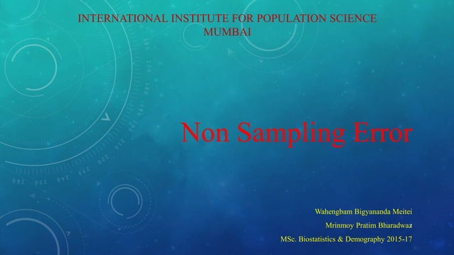 Non sampling error | PPTX