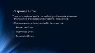 Non sampling errors | PPT