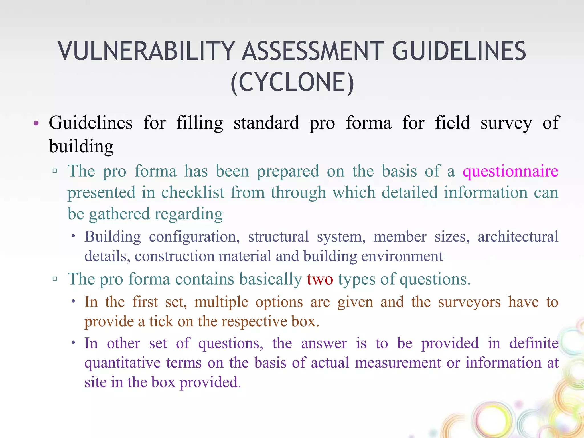 VULNERABILITY ASSESSMENT AND DAMAGE MITIGATION FOR RCC BUILDINGS DUE TO ...