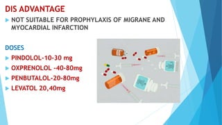 Non selective beta blockers | PPTX