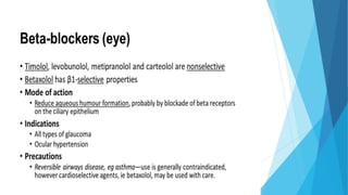 Non selective beta blockers | PPTX