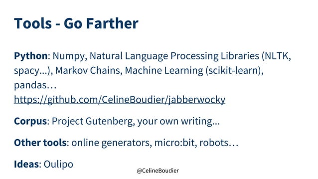 Nonsense and gibberish: computer generated writing | PPT