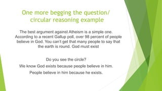 Circular Reasoning Fallacy Examples