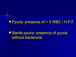 Non Specific Urinary Tract Infection | PPT