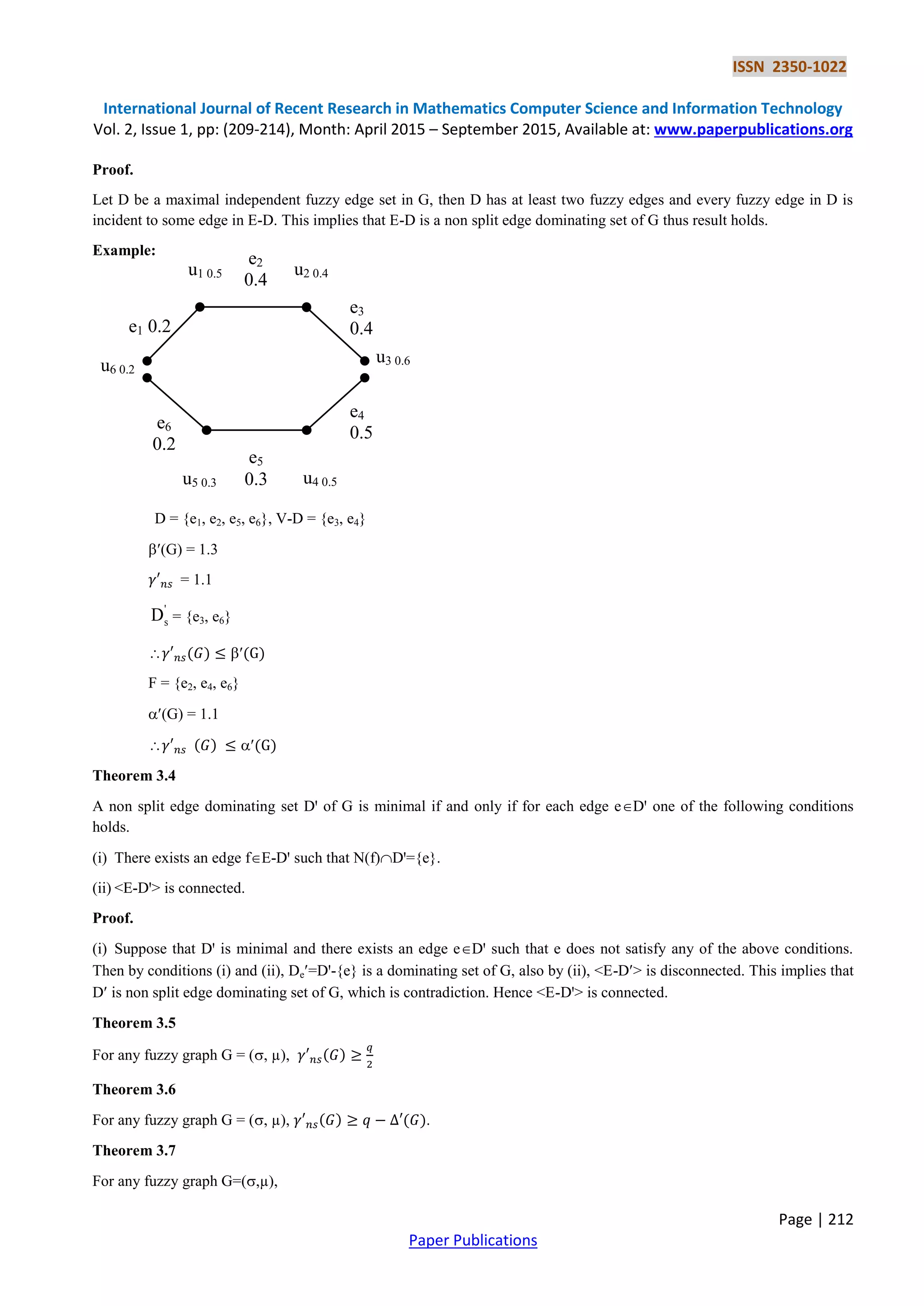 Non Split Edge Domination in Fuzzy Graphs | PDF