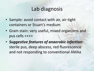 Non – sporing anaerobes | PPTX