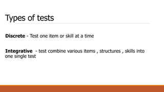 Non standardized tests | PPTX