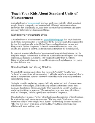 Non standard units | PDF