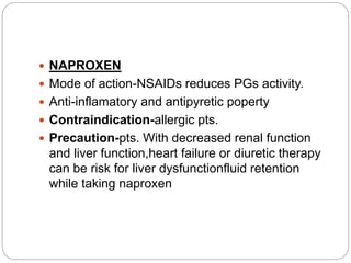 Nonsteroidal anti inflammatory drugs | PPTX