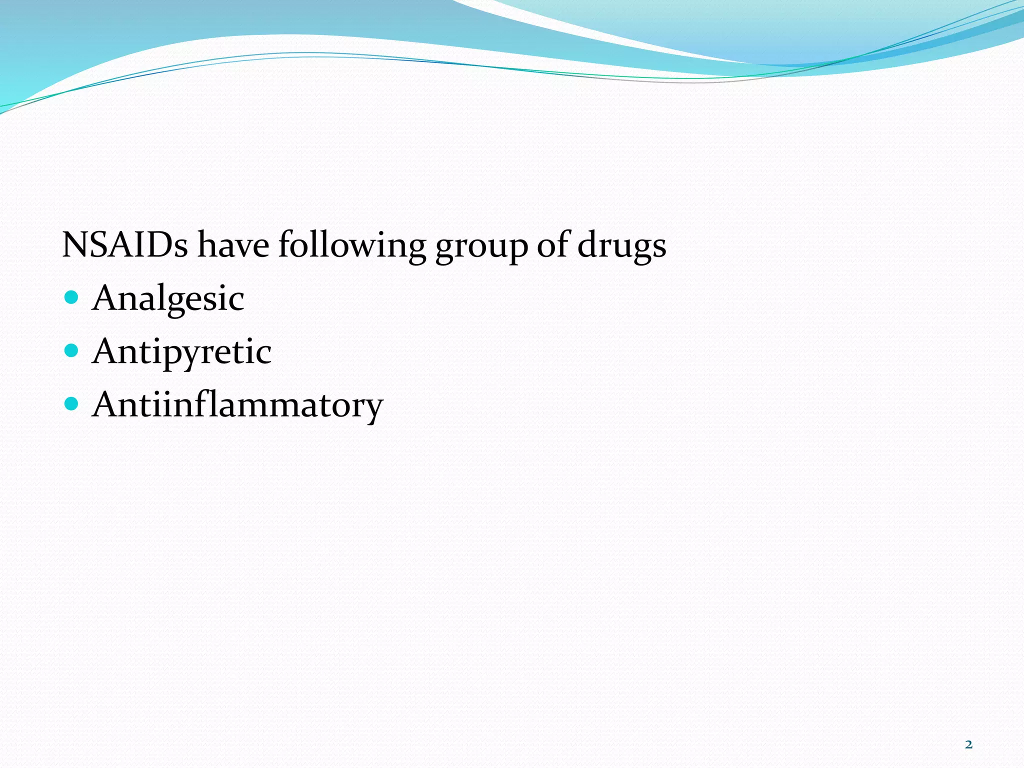 Nonsteroidal anti inflammatory drugs (NSAIDS) | PPTX