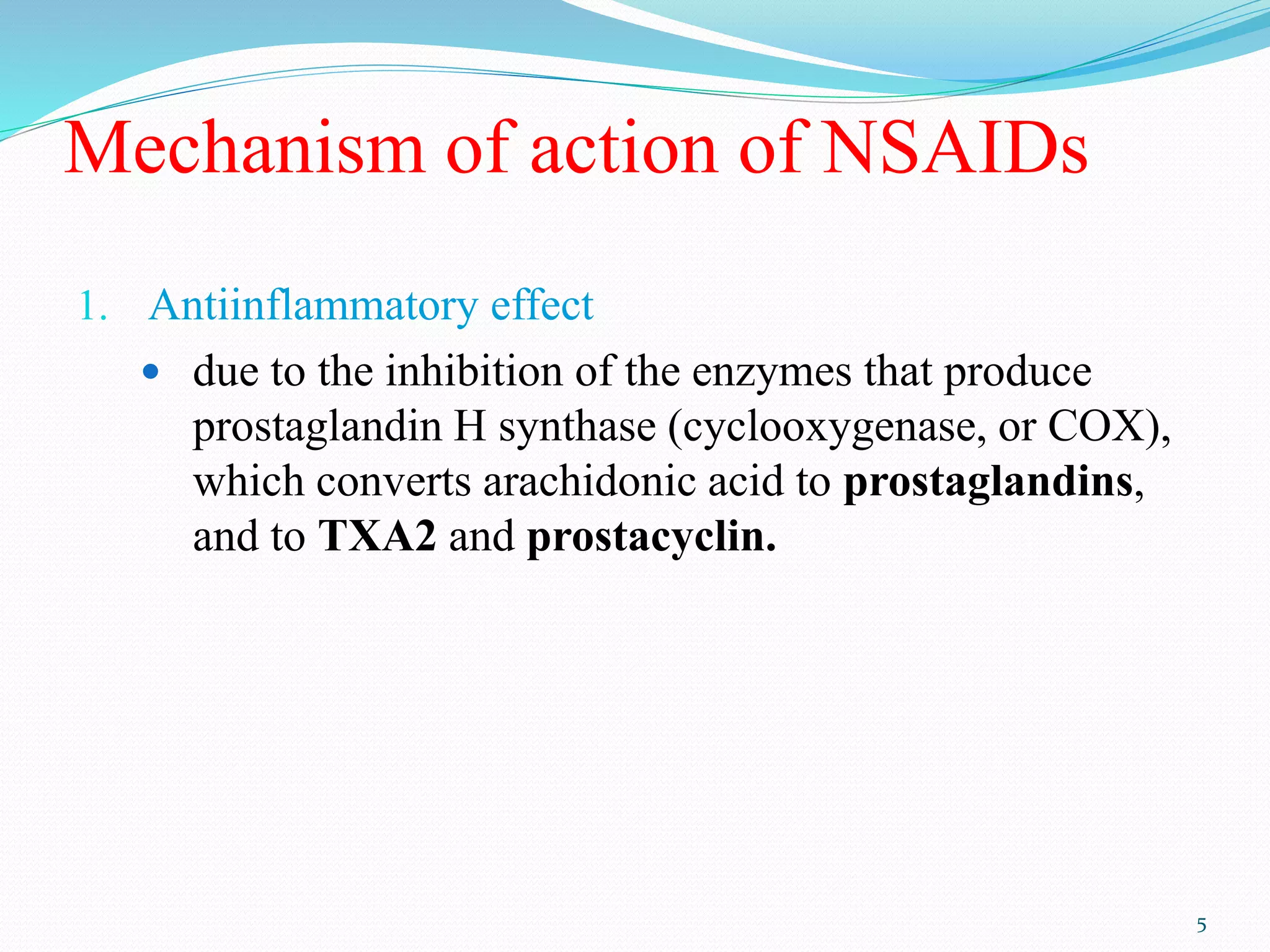 Nonsteroidal anti inflammatory drugs (NSAIDS) | PPTX