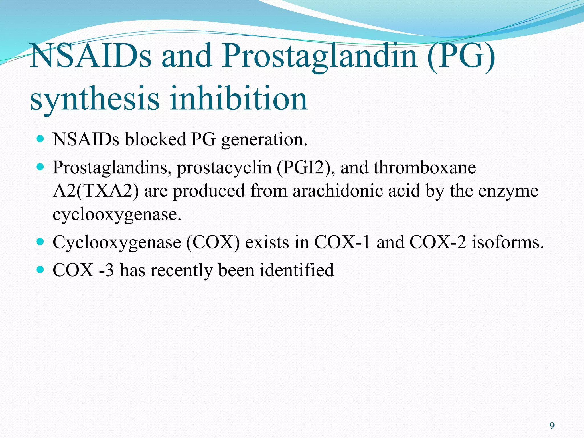 Nonsteroidal anti inflammatory drugs (NSAIDS) | PPTX