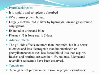 Nonsteroidal anti inflammatory drugs (NSAIDS) | PPTX