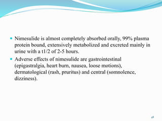 Nonsteroidal anti inflammatory drugs (NSAIDS) | PPTX
