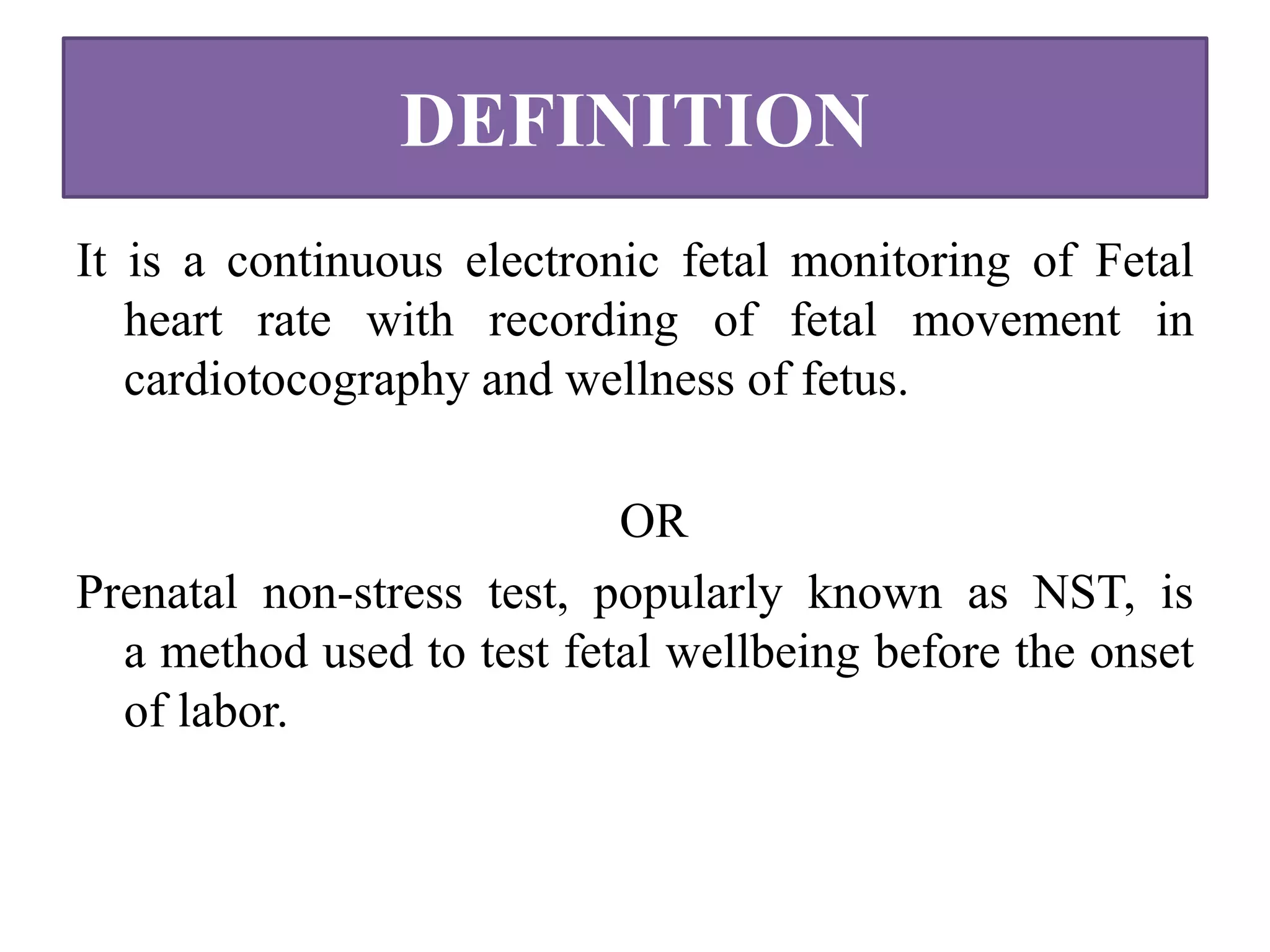Non stress test | PPTX