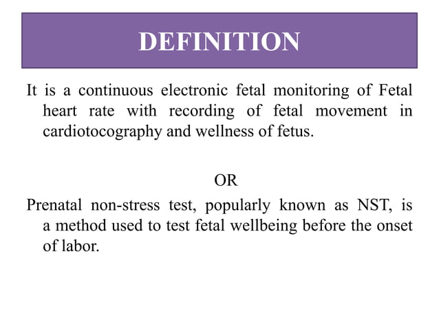 Non stress test | PPTX