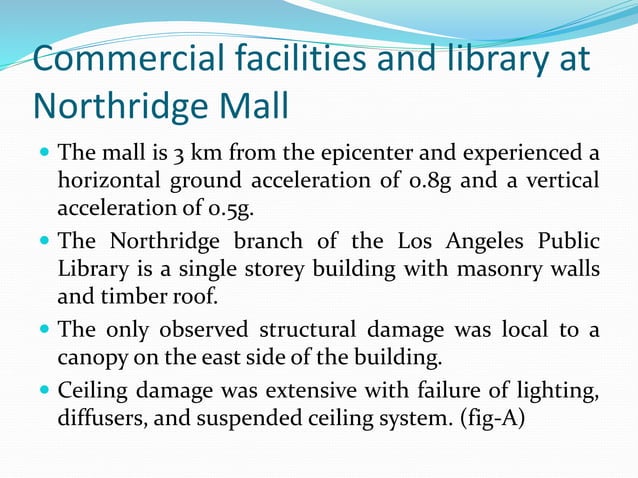 Nonstructural damage from the northridge earthquake | PPT