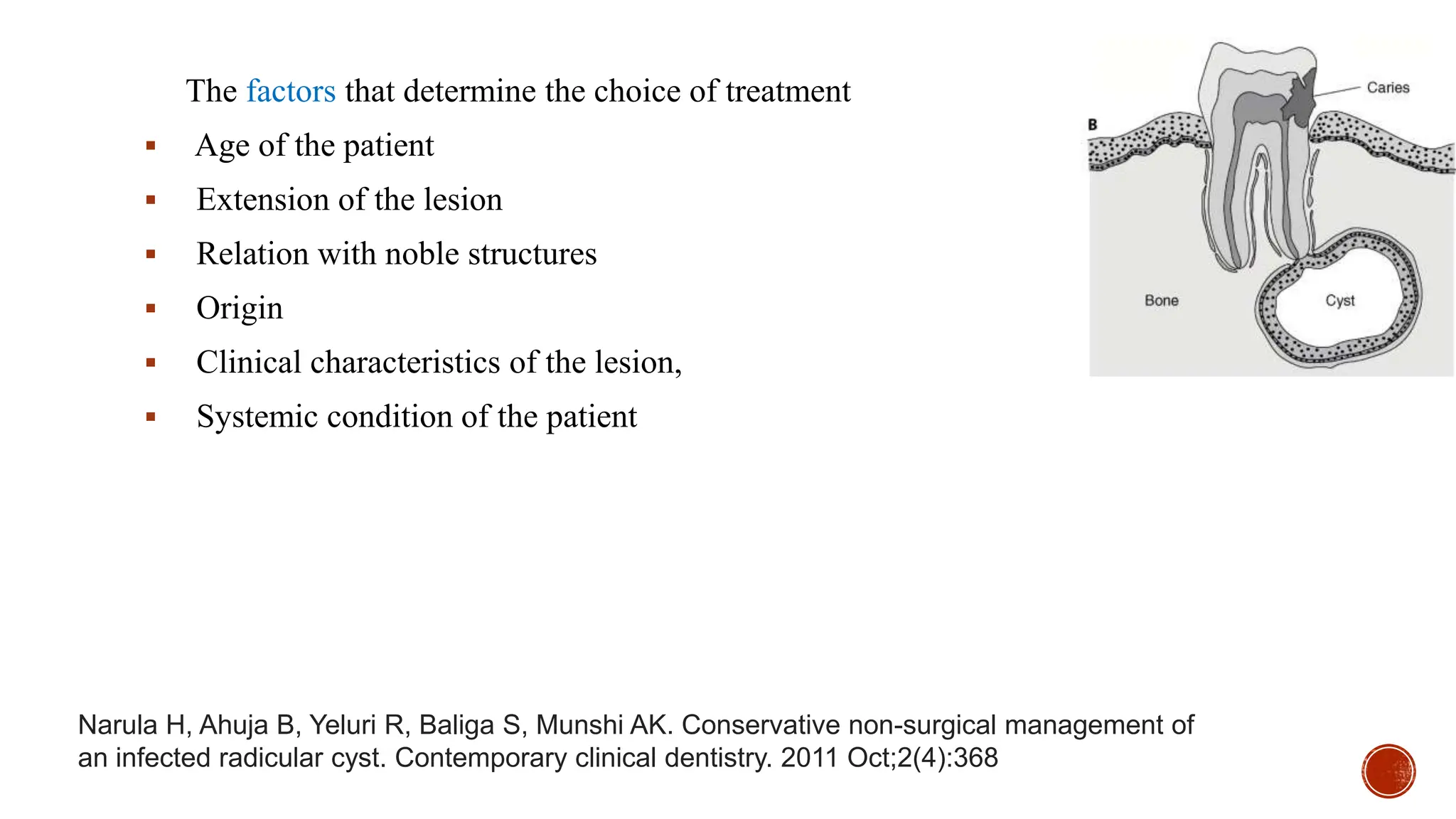 NON SURGICAL MANAGEMENT OF RADICULAR CYST.pptx | Dental Health ...