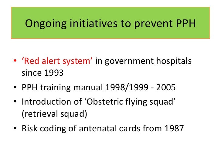 Non-Surgical Management of PPH