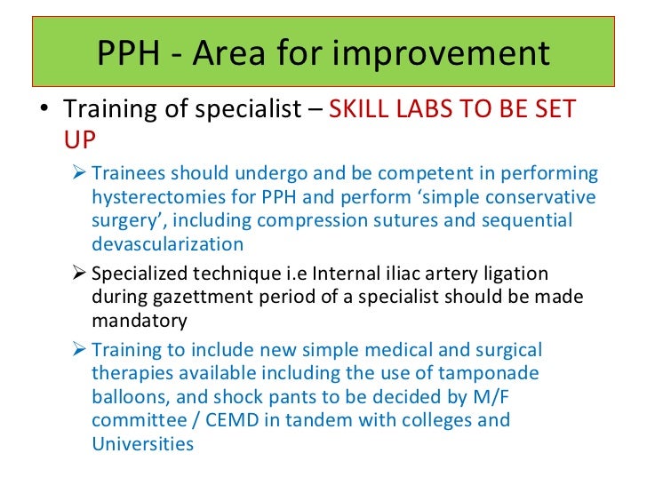 Non-Surgical Management of PPH
