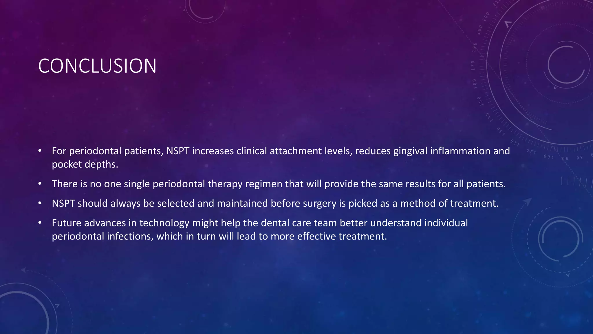 Nonsurgical periodontal therapy (nspt) presentation | PPTX