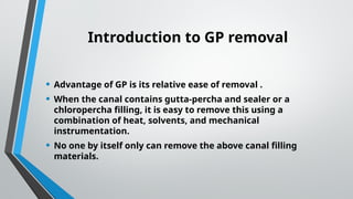 non surgical retreatment- in endodontics | PPTX