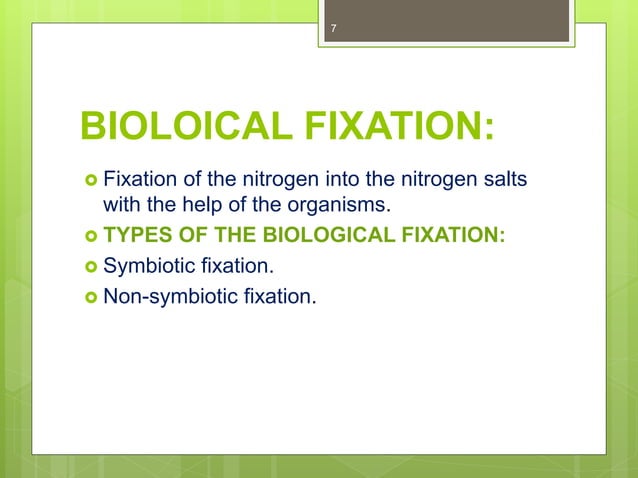 Non symbiotic nitrogen fixers. | PPT