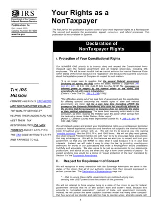 Your Rights as a "Nontaxpayer", Form #08.008