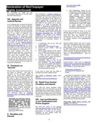 Your Rights as a "Nontaxpayer", Form #08.008