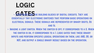 LOGIC GATES, TYPES AND THEIR TRUTH TABLES. | PPTX