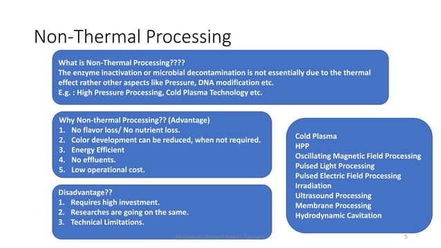 Non thermal processing-Cold plasma and HPP | PPT