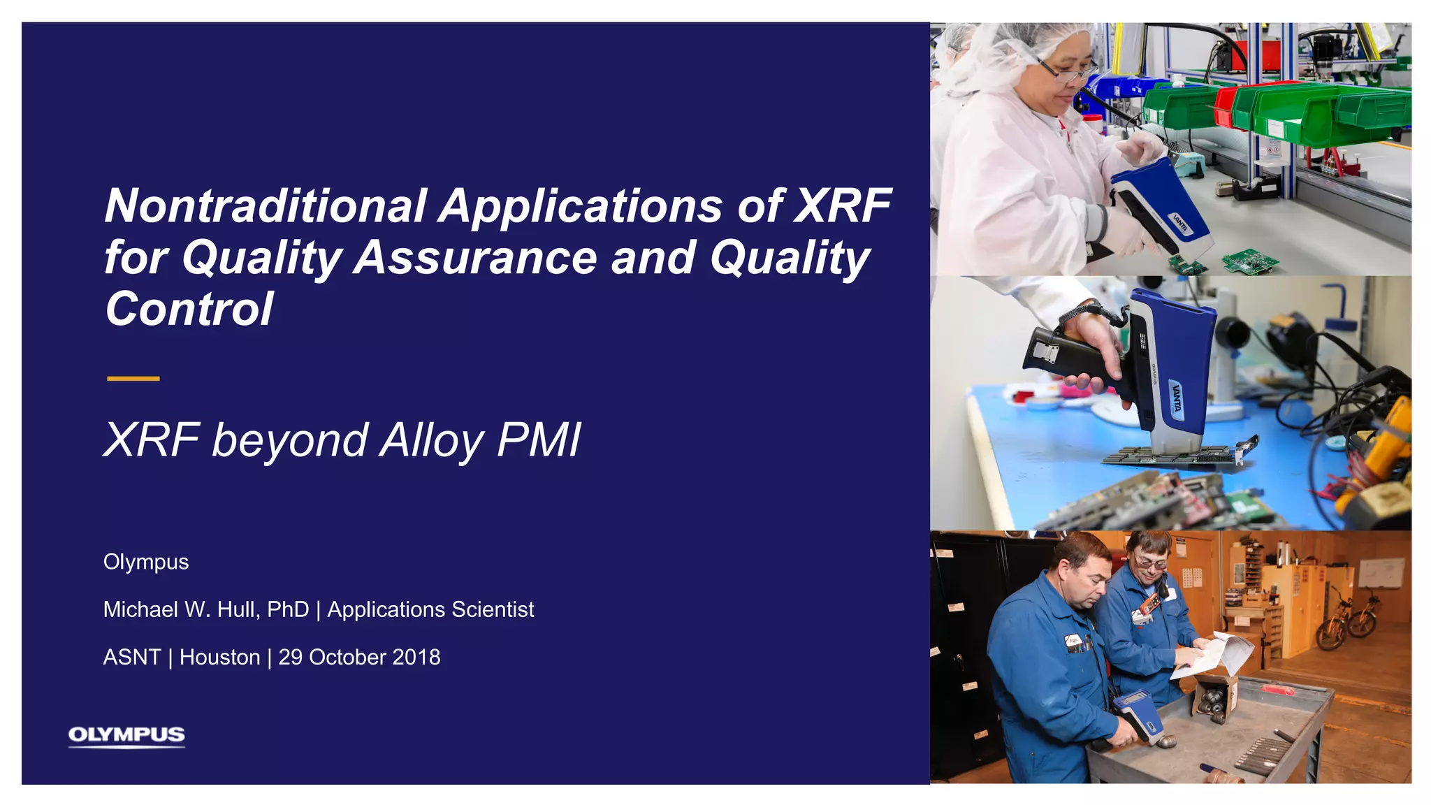 Nontraditional Applications of XRF for Quality Assurance and Quality ...
