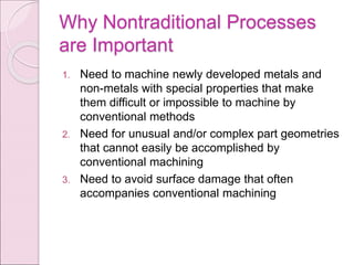 nontraditional machining for production students.ppt | Chemistry | Science