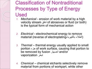 nontraditional machining for production students.ppt | Chemistry | Science