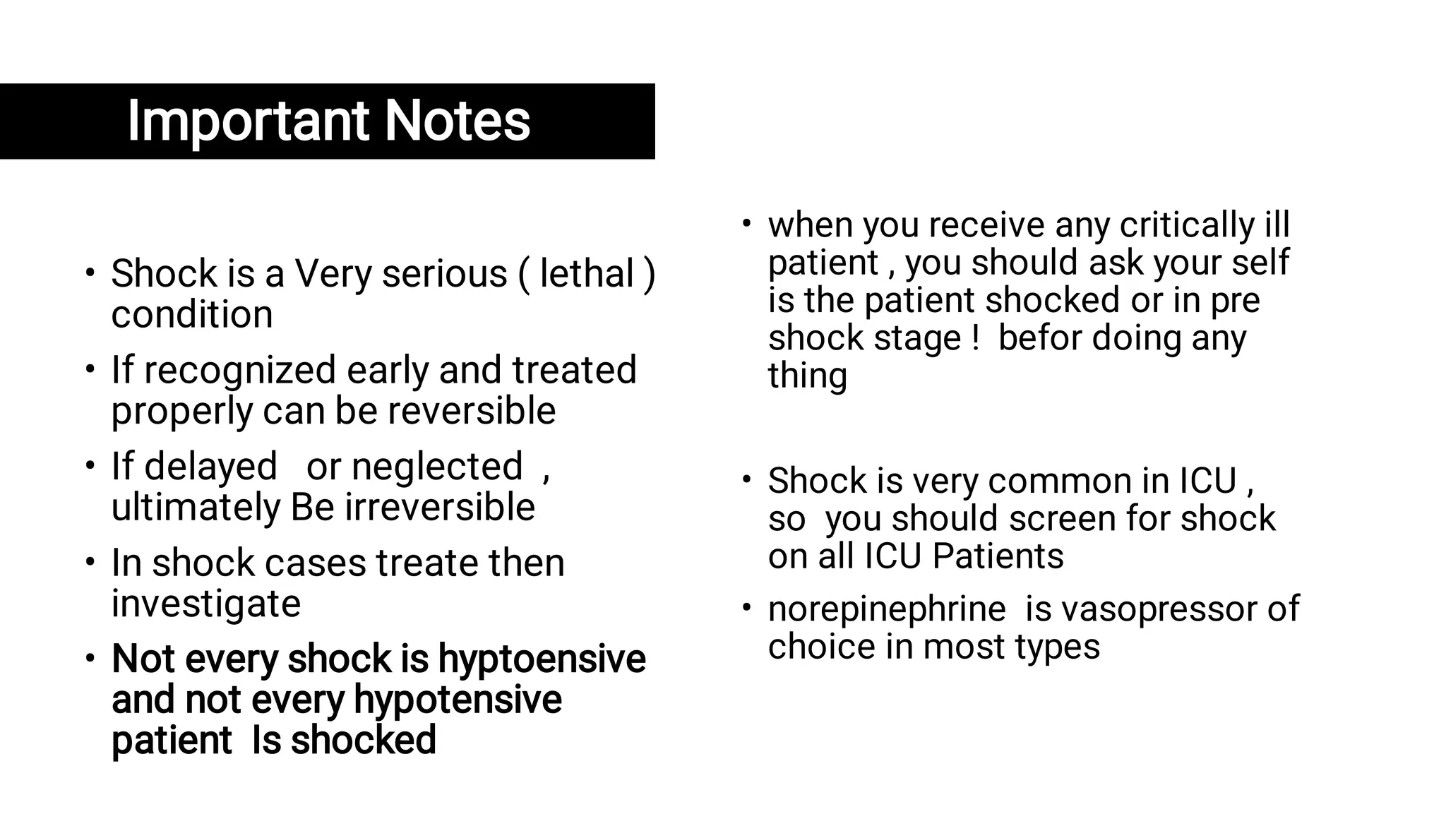 Pracrical notes on management of non traumatic shock | PDF
