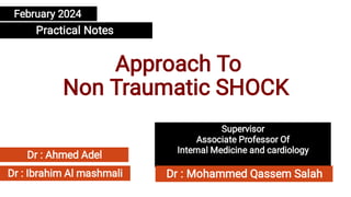 Pracrical notes on management of non traumatic shock | PDF