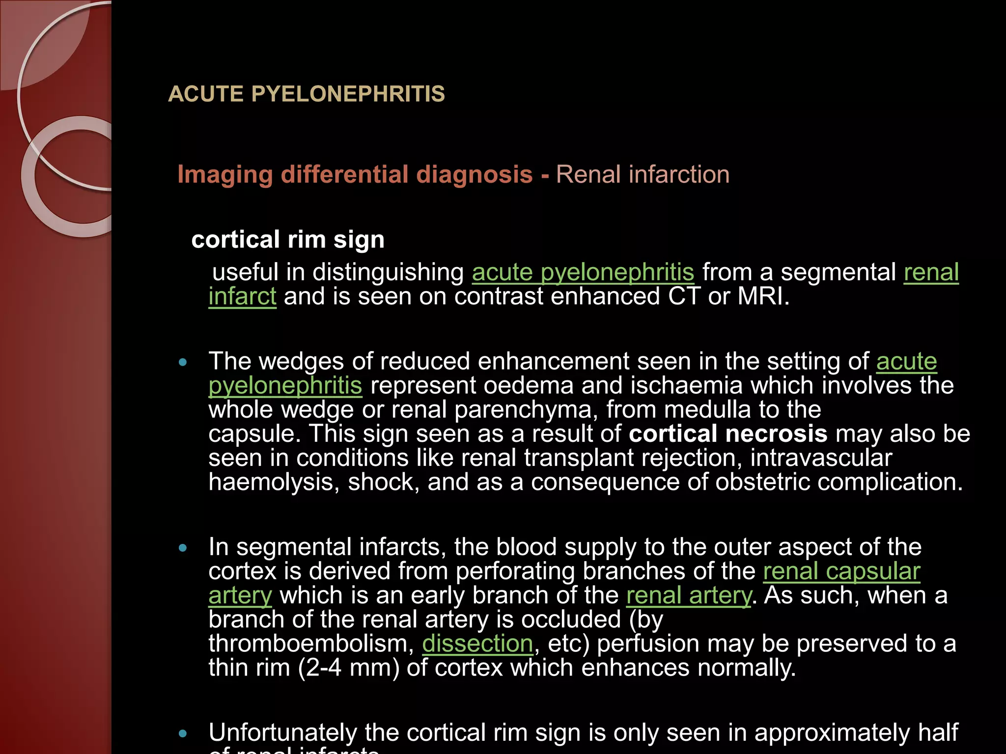 Imaging of Non tubercular infections of the urinary tract | PPTX